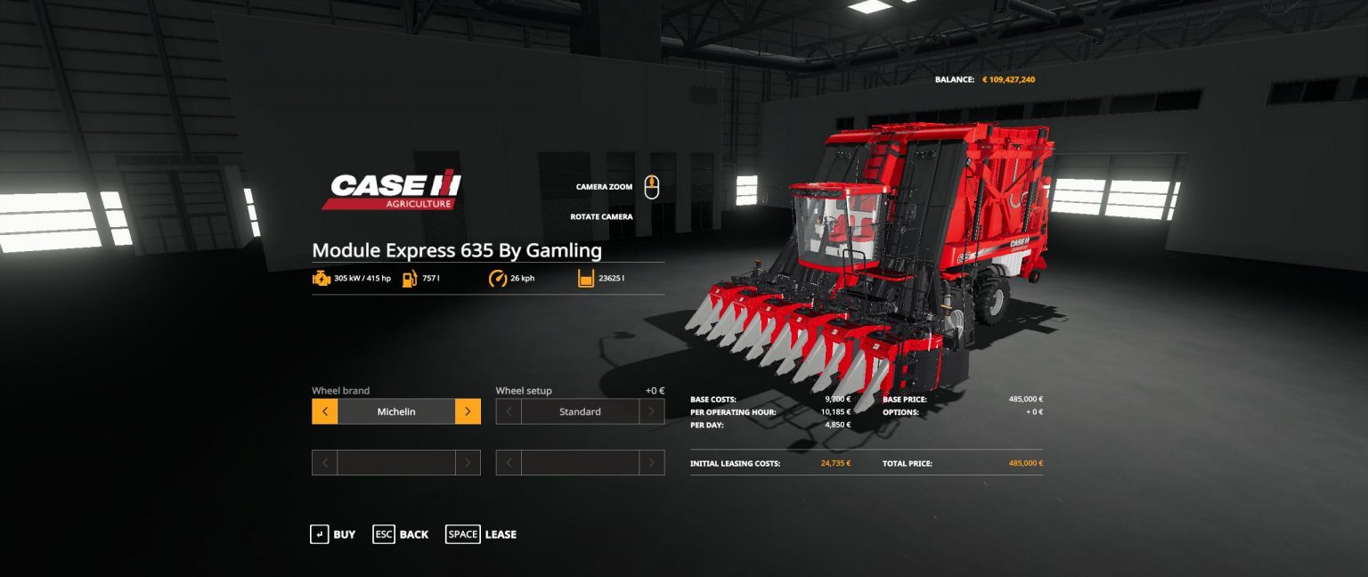 Case IH Module Express 635 Combine v1.0 FS19 мод | Farming Simulator 25 ...