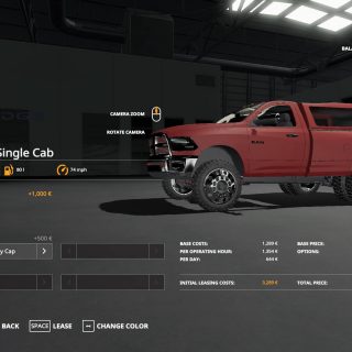 Dodge 4th Gen Single Cab V1.0 FS19 мод | Farming Simulator 25 моды