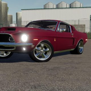 1968 Shelby Mustang V8 Flathead v2.0 FS19 мод | Farming Simulator 25 моды