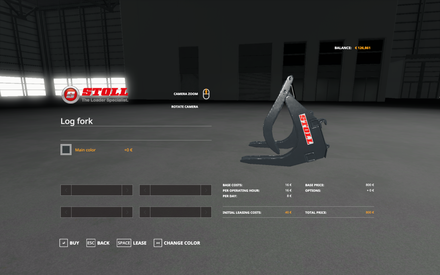 StollLogFork Fixed.V1.0 FS19 мод | Farming Simulator 25 моды