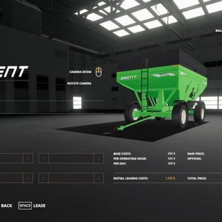 Brent 644 Gravity Wagon v1.0 FS19 мод | Farming Simulator 25 моды