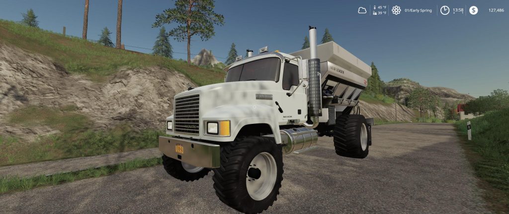 Mack Pinnacle Spreader Truck v1.0 FS19 мод | Farming Simulator 25 моды