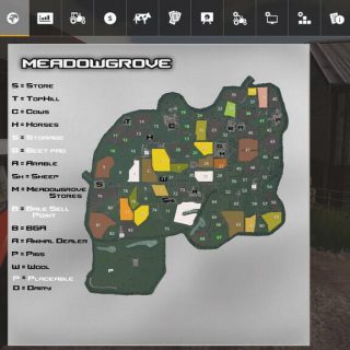 MeadowGrove Map v1.1 FS19 мод | Farming Simulator 25 моды