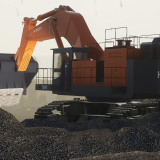 Hitachi Ex1200 v1.0 FS19 мод | Farming Simulator 25 моды