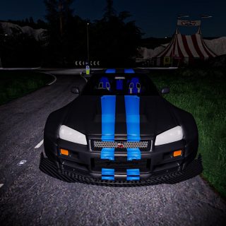 Nissan Skyline GTR R34 v1.0 FS19 мод | Farming Simulator 25 моды