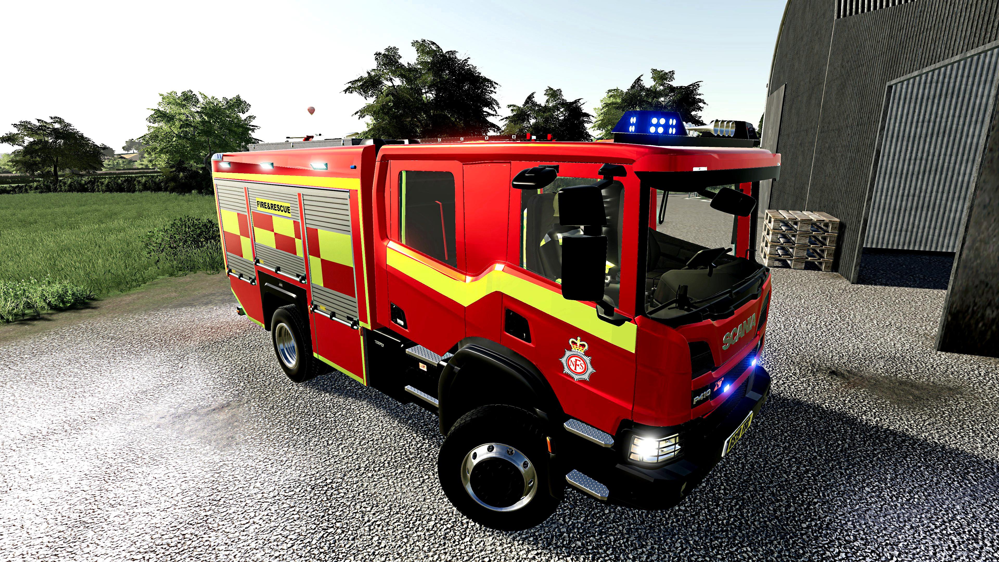 SCANIA UK FIRE ENGINE v1.0 FS19 | Farming Simulator 19 мод | FS 19 МОДЫ