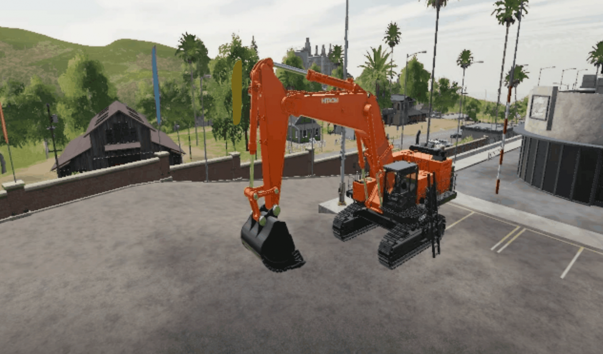 Hitachi EX1200 v1.0 FS19 мод | Farming Simulator 25 моды