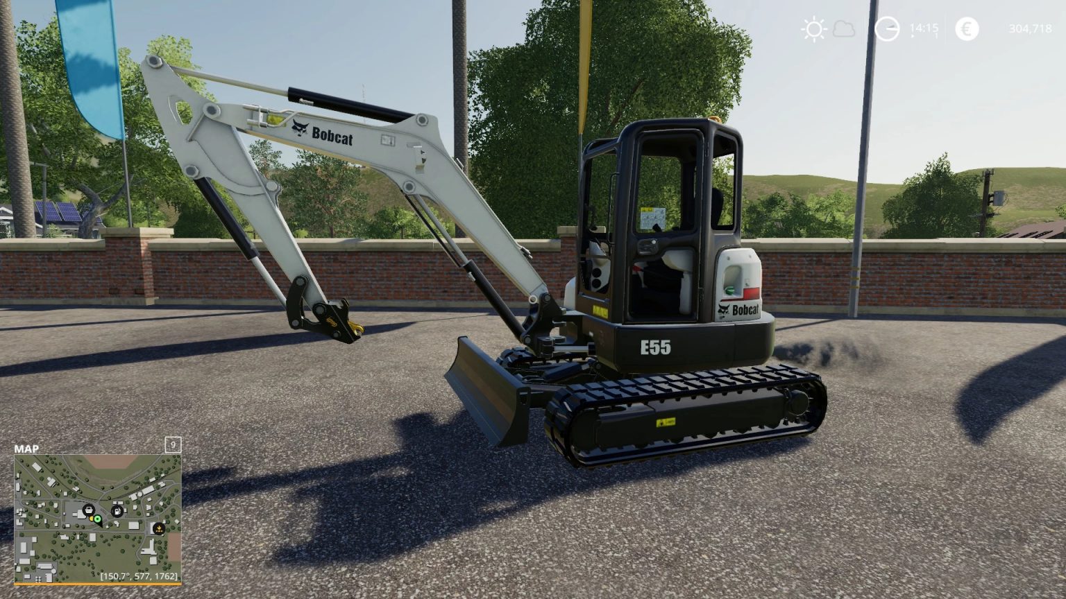Bobcat E55 v1.0 FS19 мод | Farming Simulator 25 моды