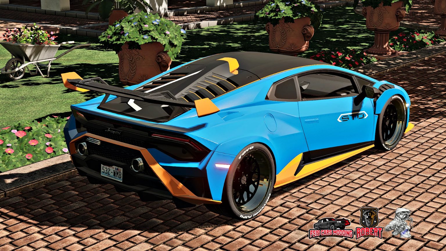 Lamborghini Huracán STO v1.0 FS19 мод | Farming Simulator 25 моды