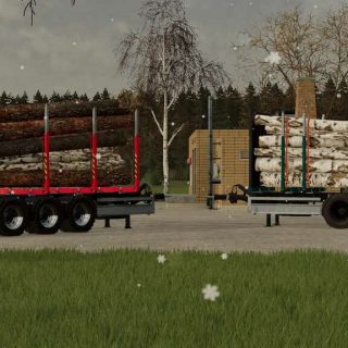 FS22 Lizard Short Wood Trailer Pack v1.0.0.0 мод | Farming Simulator 25 ...