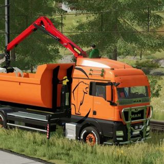 FS22 MAN TGX Crane HKL Pack v1.0.0.0 мод | Farming Simulator 25 моды